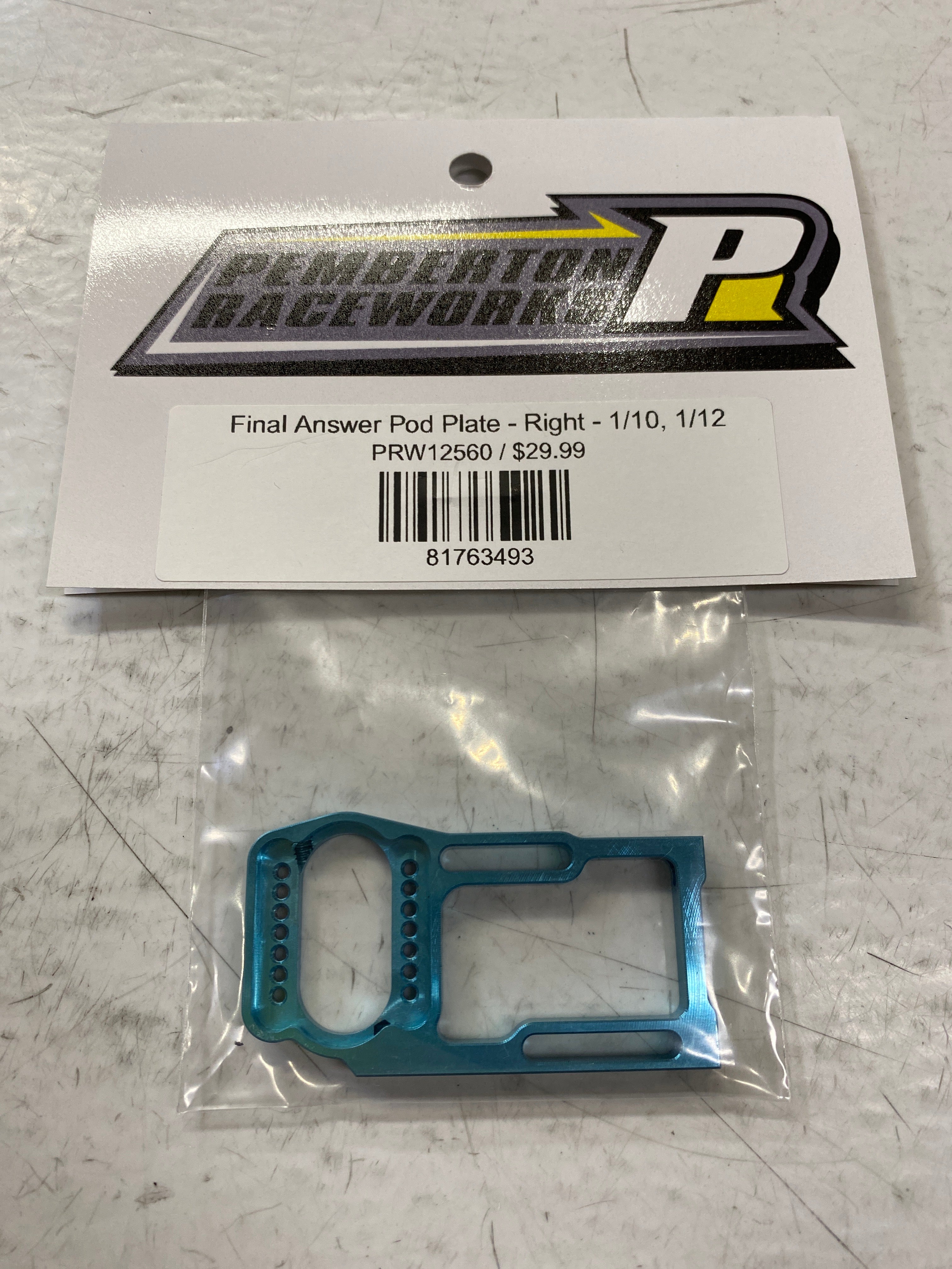 Final Answer Pod Plate - Right Side (PRW12560) – Pemberton Raceworks