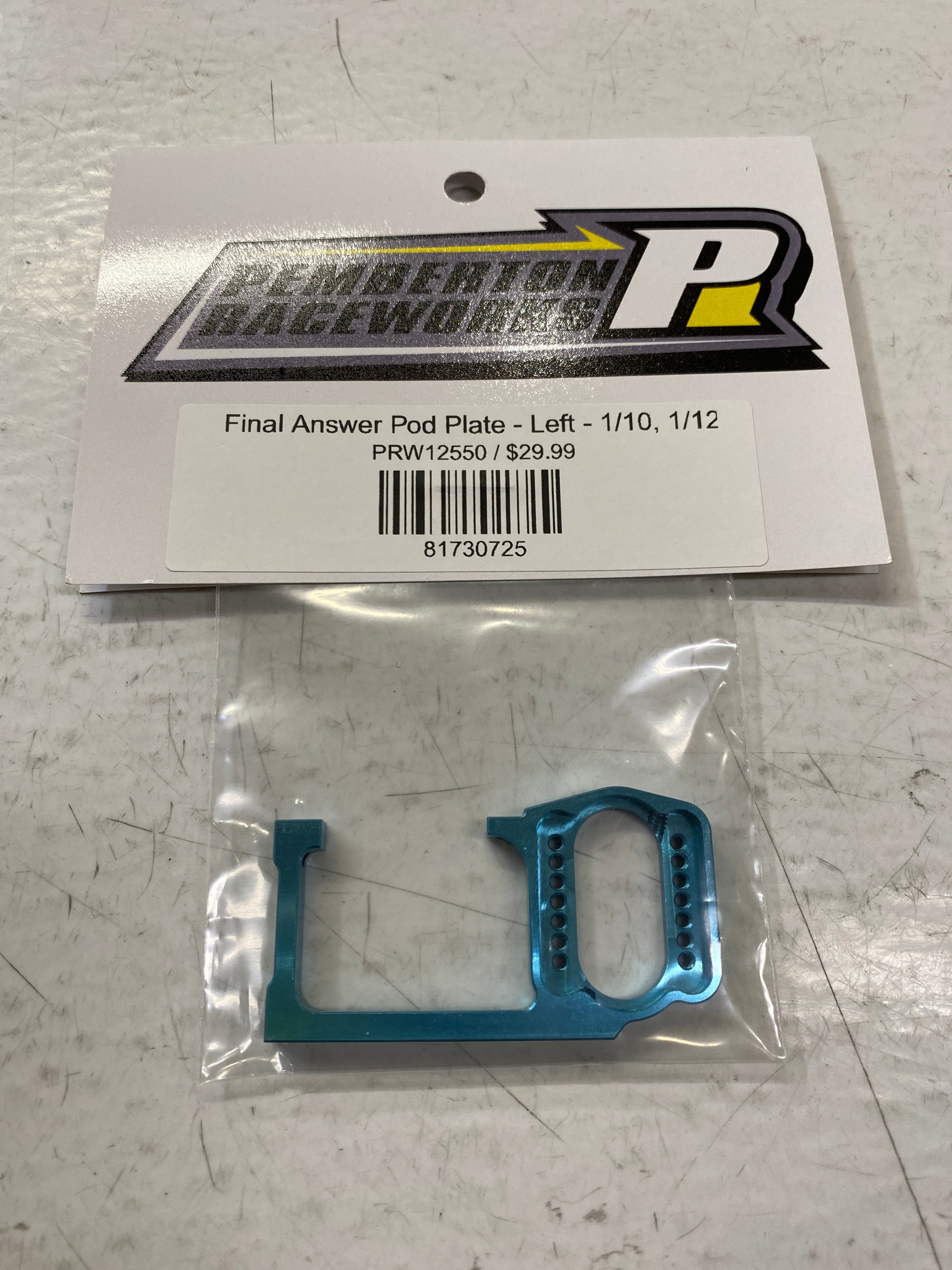 Final Answer Pod Plate - Left Side (PRW12550) – Pemberton Raceworks