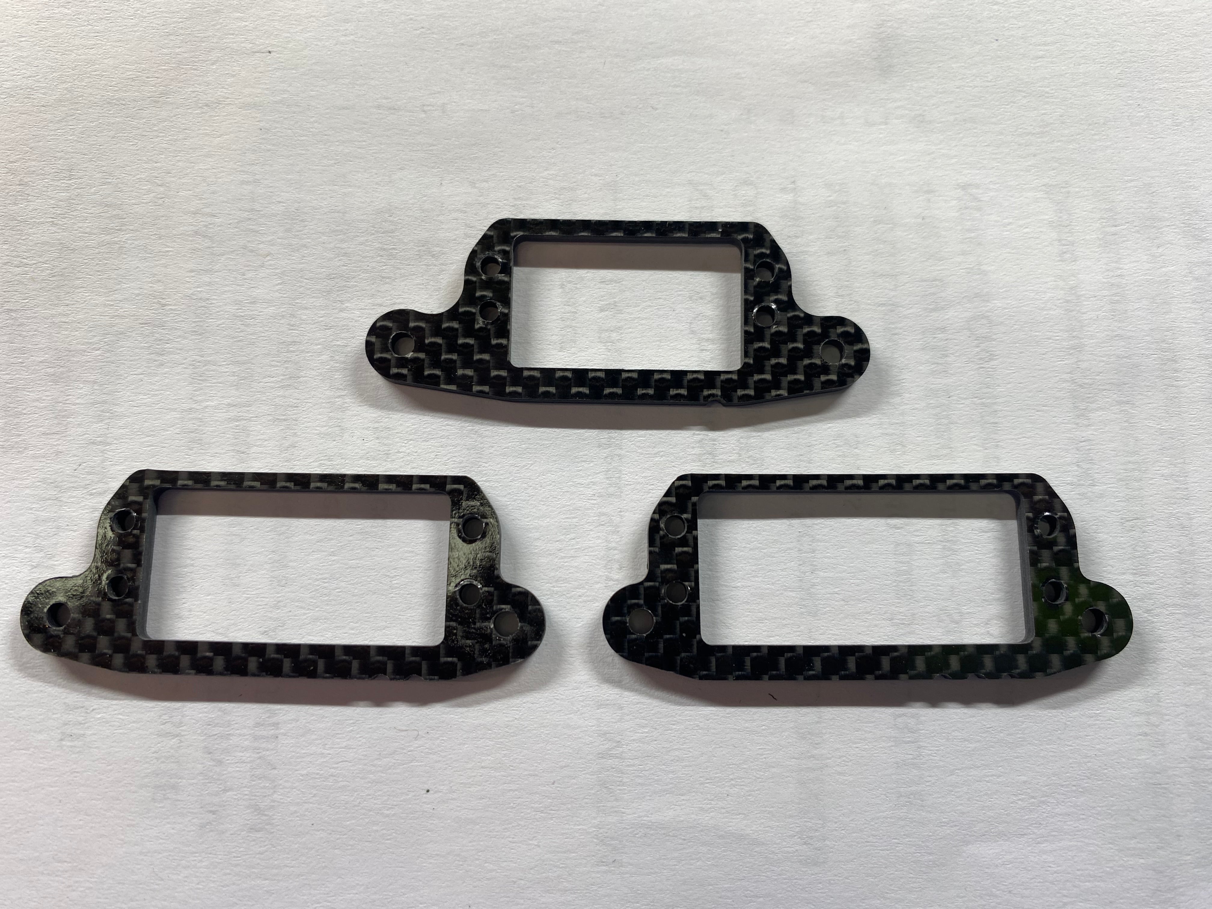 PRW13491 - PRW Anti-Twist Carbon Servo Mounting Plates (3) - 1/10, 1/1 ...