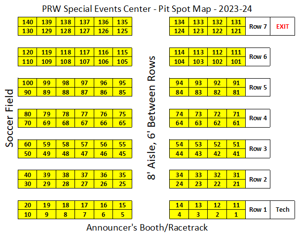 Pit Spot Reservation: Spots 1-100 – Pemberton Raceworks